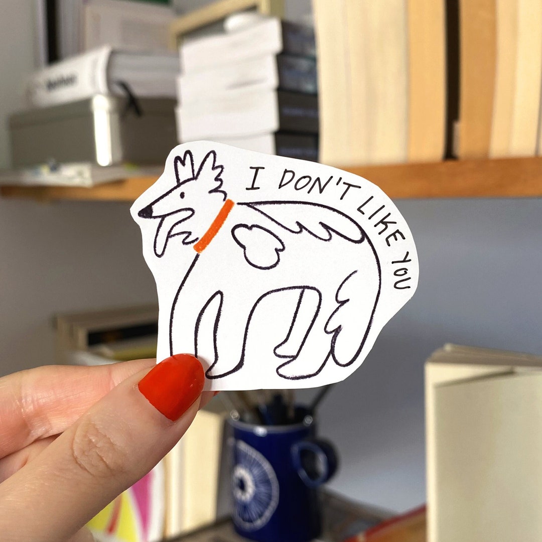 Mean Dog Sticker - Etsy