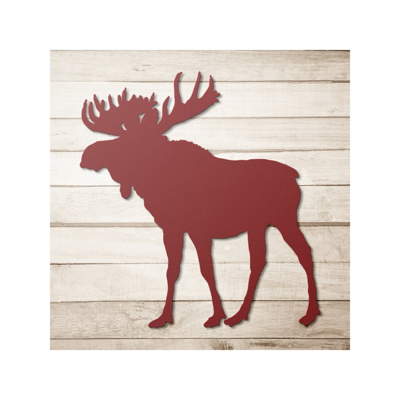Moose - Metal Wall Art Home Decor Laser Cut for Indoor Outdoor 5 Colors ...