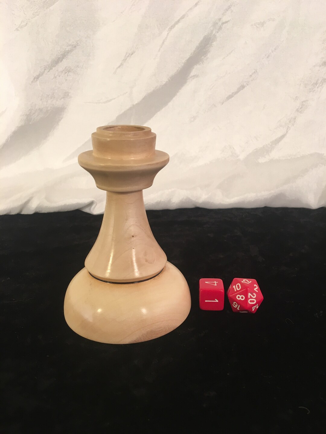 Silver Maple Wood Candle Holder 4.5 Tall Circular Base Tapers ...