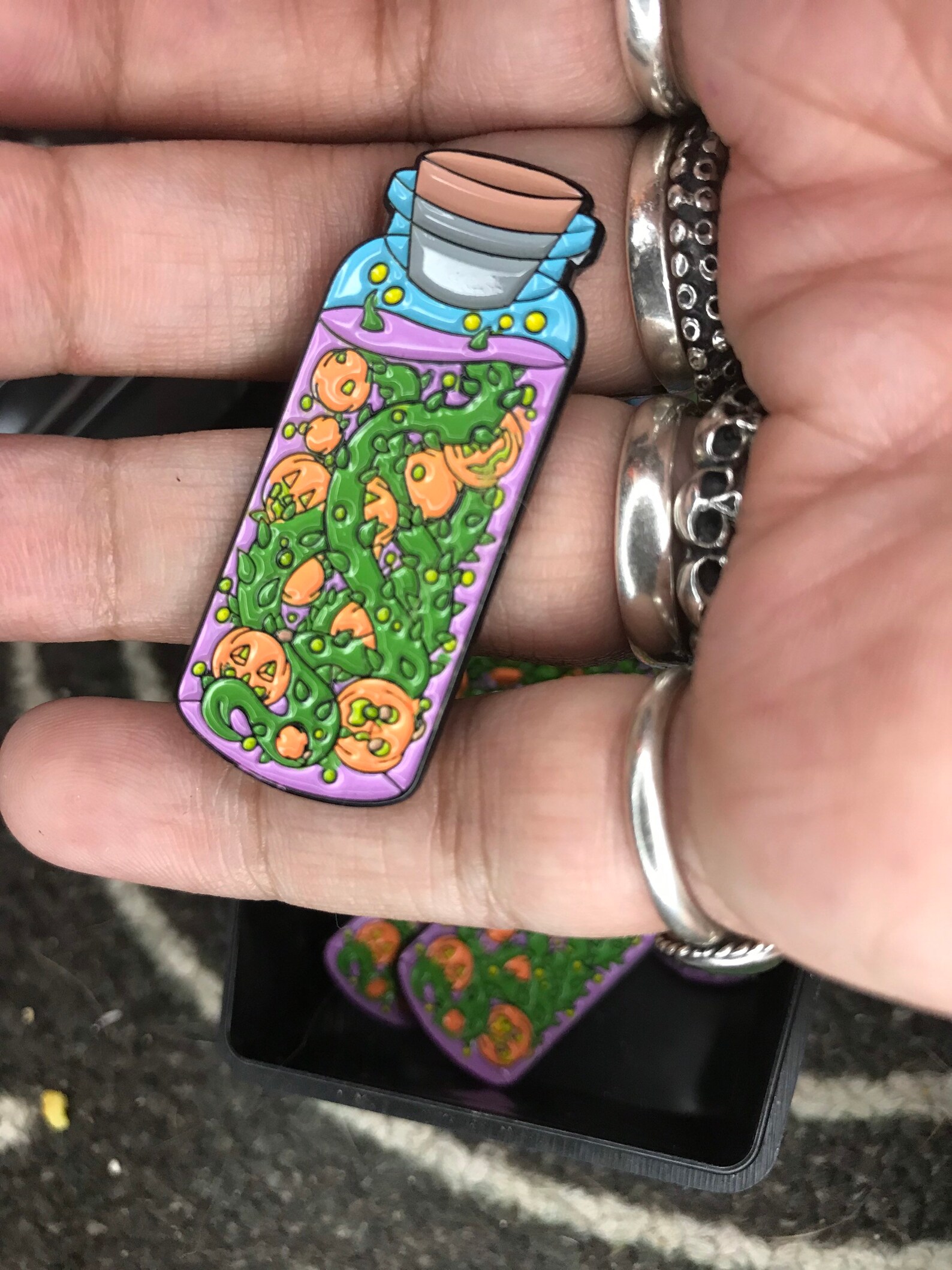 Poison Pumpkin Enamel Pins - Etsy