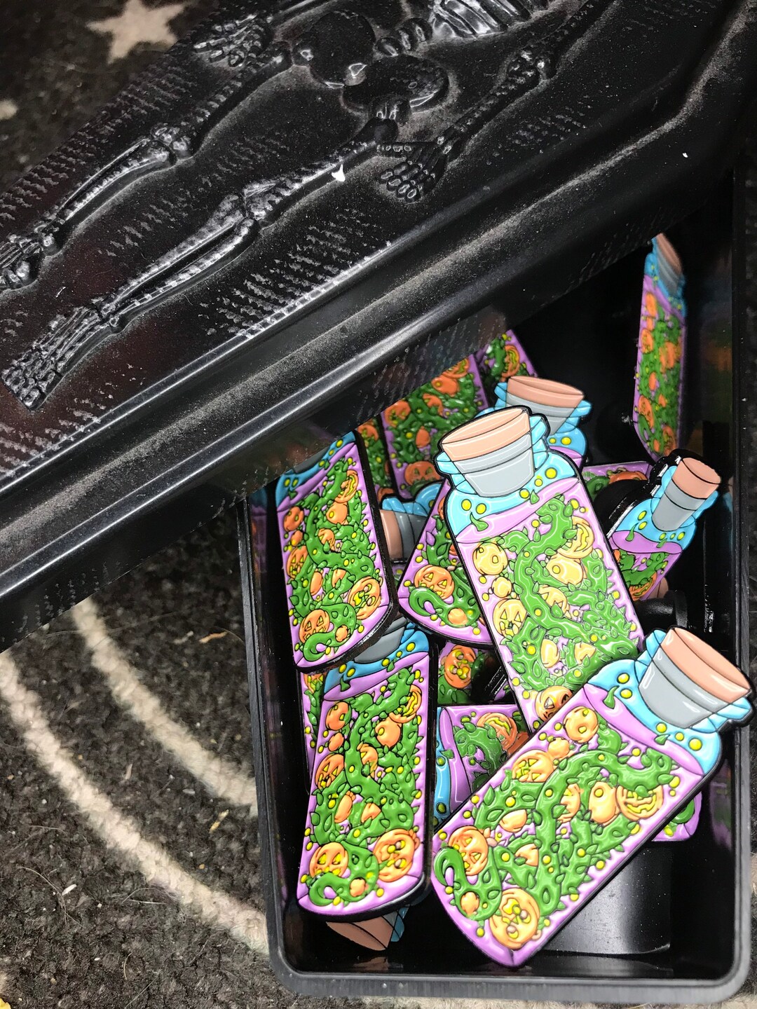 Poison Pumpkin Enamel Pins - Etsy