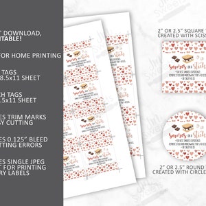 Instant Download Valentine's Day Smores on a Stick Instruction Tag ...