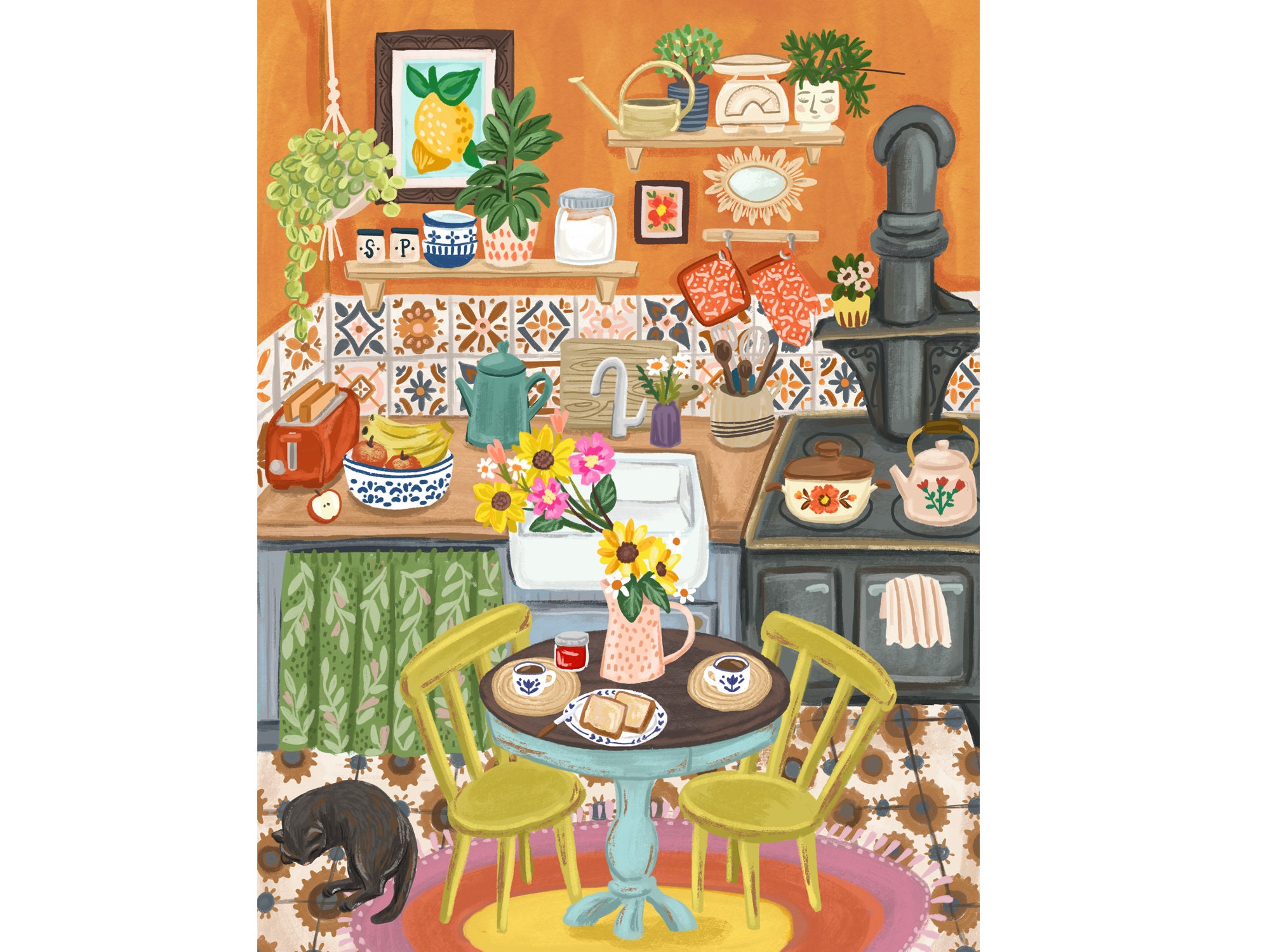 Grandma's Kitchen. by Olivia Gibbs | Art Print | Giclee Wall Art - Etsy