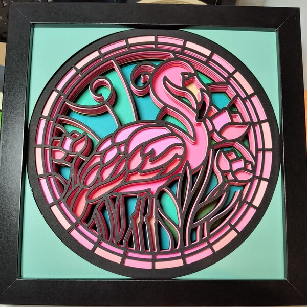 Stained Glass Shadow Box Svg - Etsy