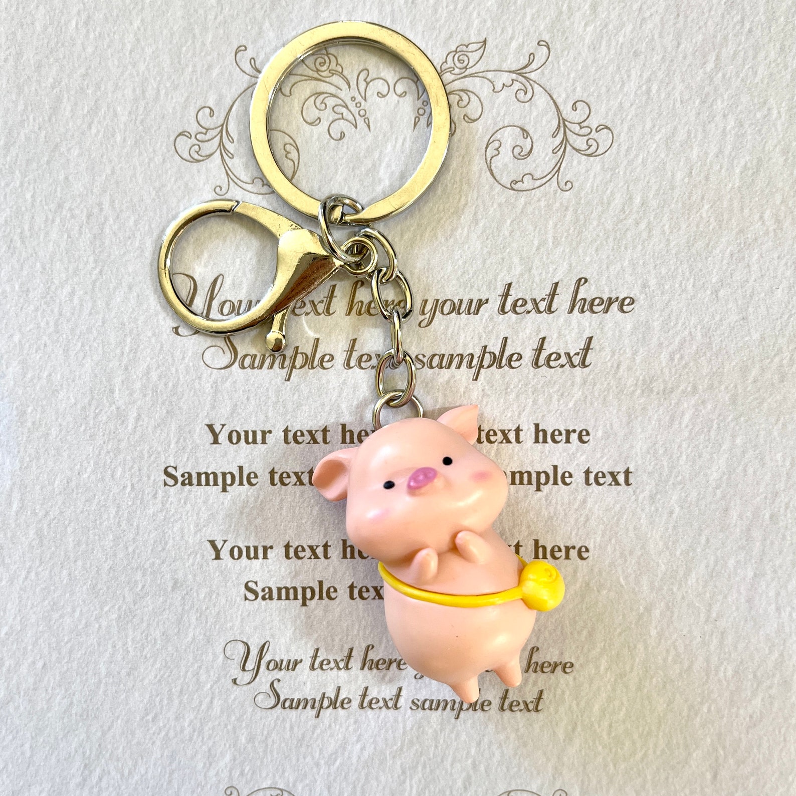 Cute Keychains Pig Keychain Pig Lover Gift Piglet Keychain - Etsy