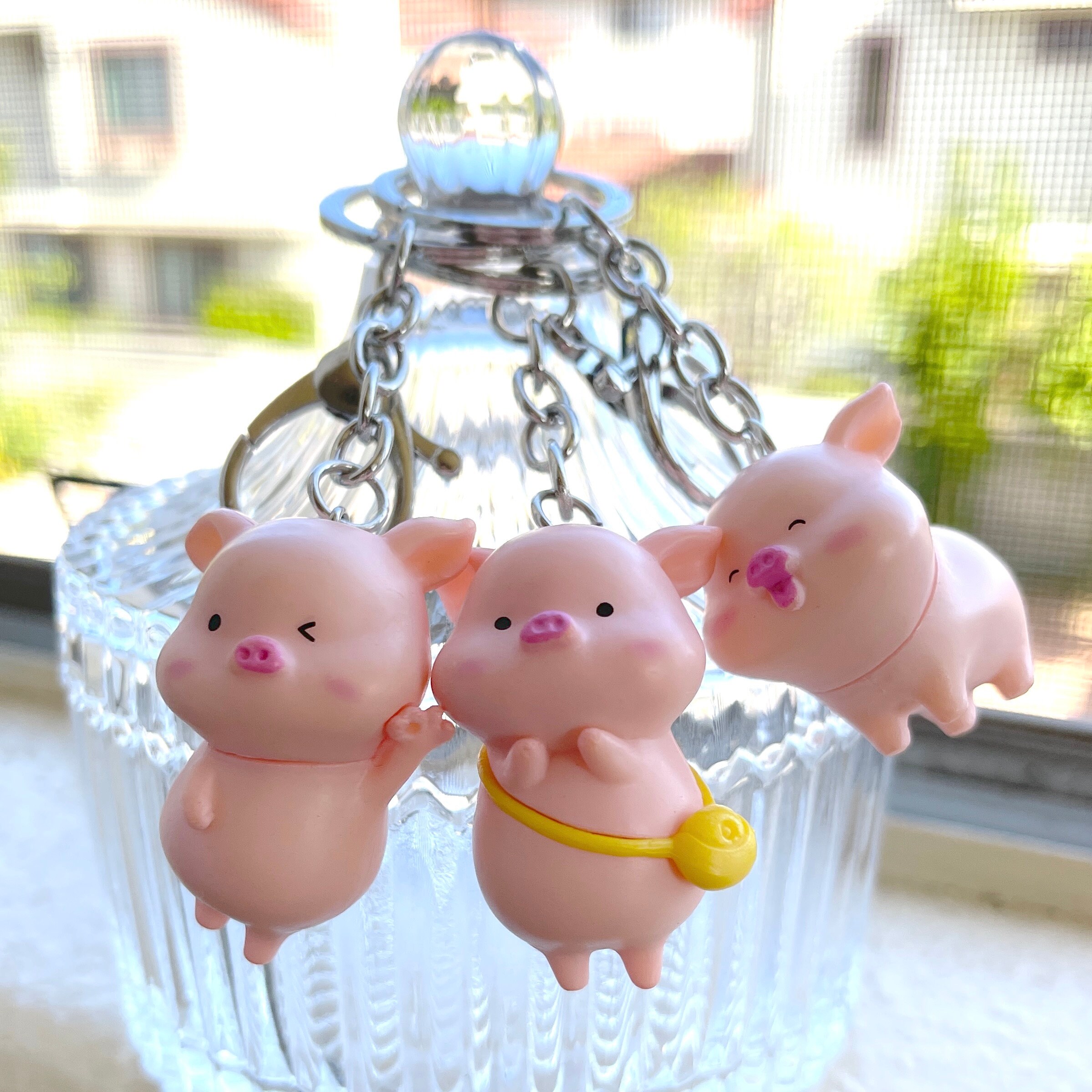 Pig Zipper Charm Pig Figure Key Chain Pig Lover Gift Piglet - Etsy UK
