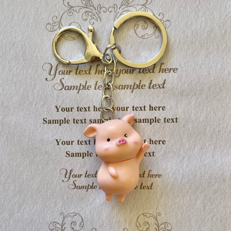 Cute Keychains Pig Keychain Pig Lover Gift Piglet Keychain - Etsy