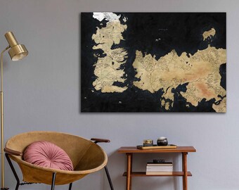 Westeros Map Canvas - Etsy UK