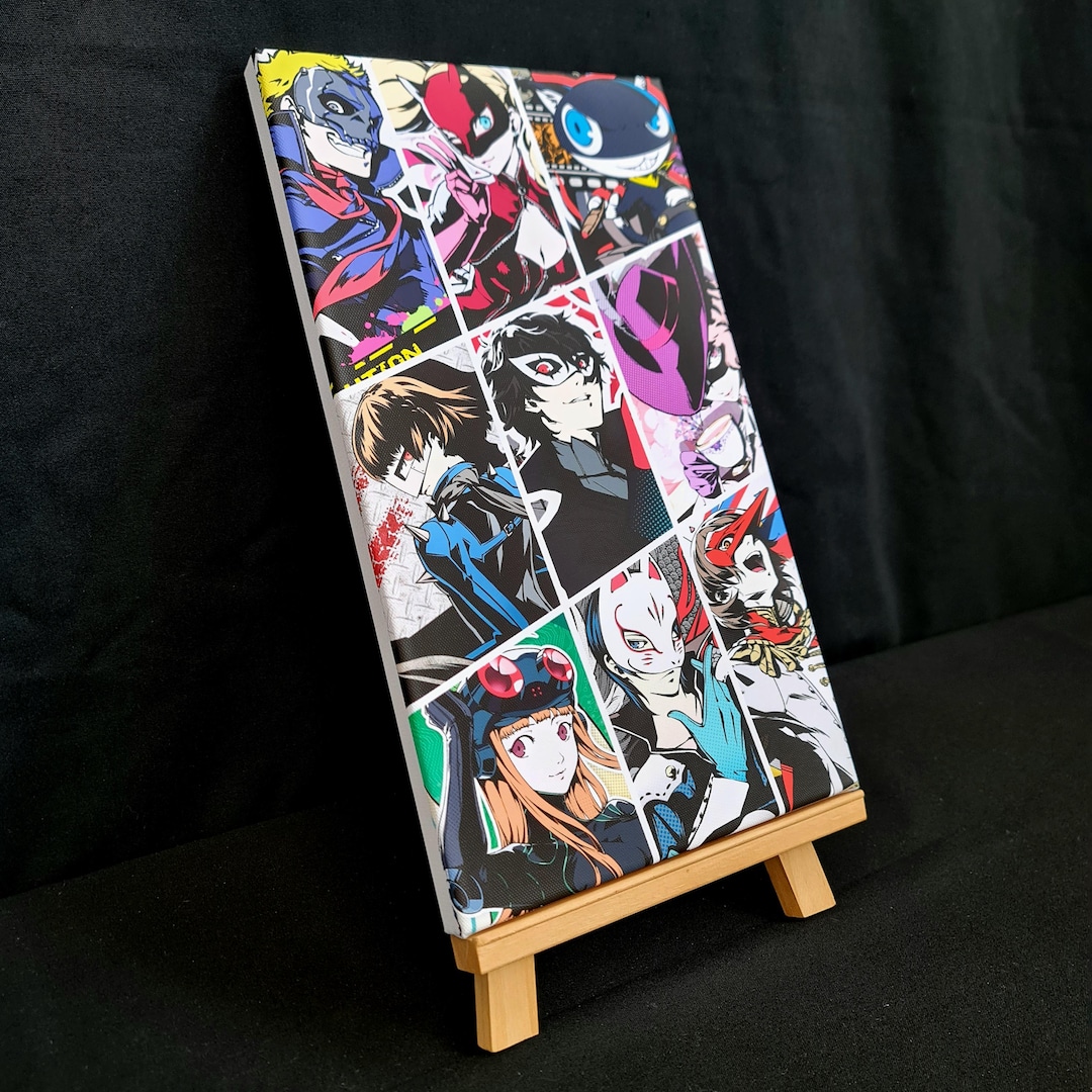 Gaming Inspired Original Persona Collage Comic Strip Design Canvas Wall ...