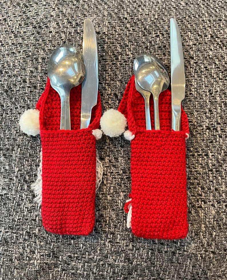 Crochet Gonk Gnome Cutlery Holder Pattern PDF - Etsy