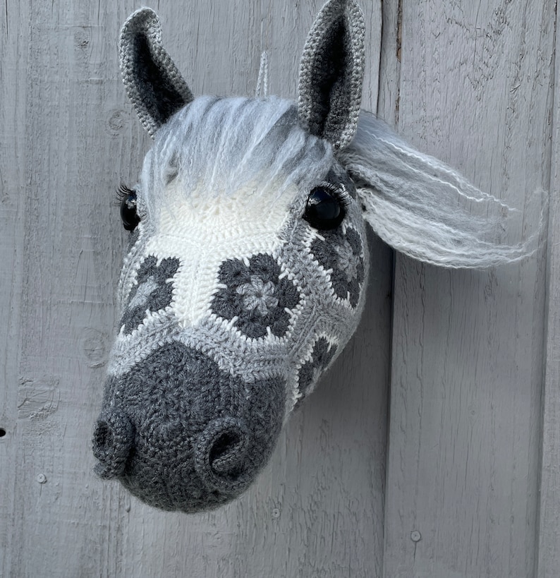 Pepper the African Flower Crochet Horse Head PDF Pattern - Etsy Australia