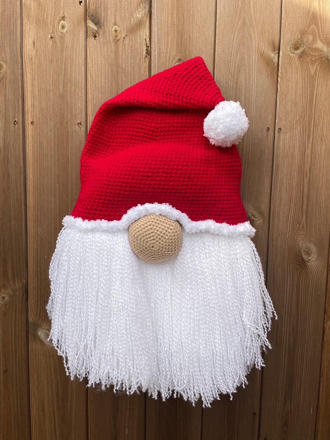 Crochet Giant Santa Gonk Gnome Wreath Pattern, PDF, Light Up - Etsy