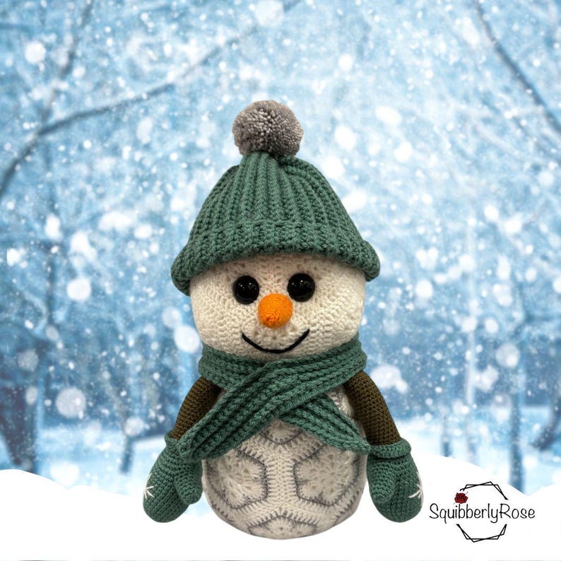 Meltin' John the African Flower Snowman Festive Ornament Pattern ...