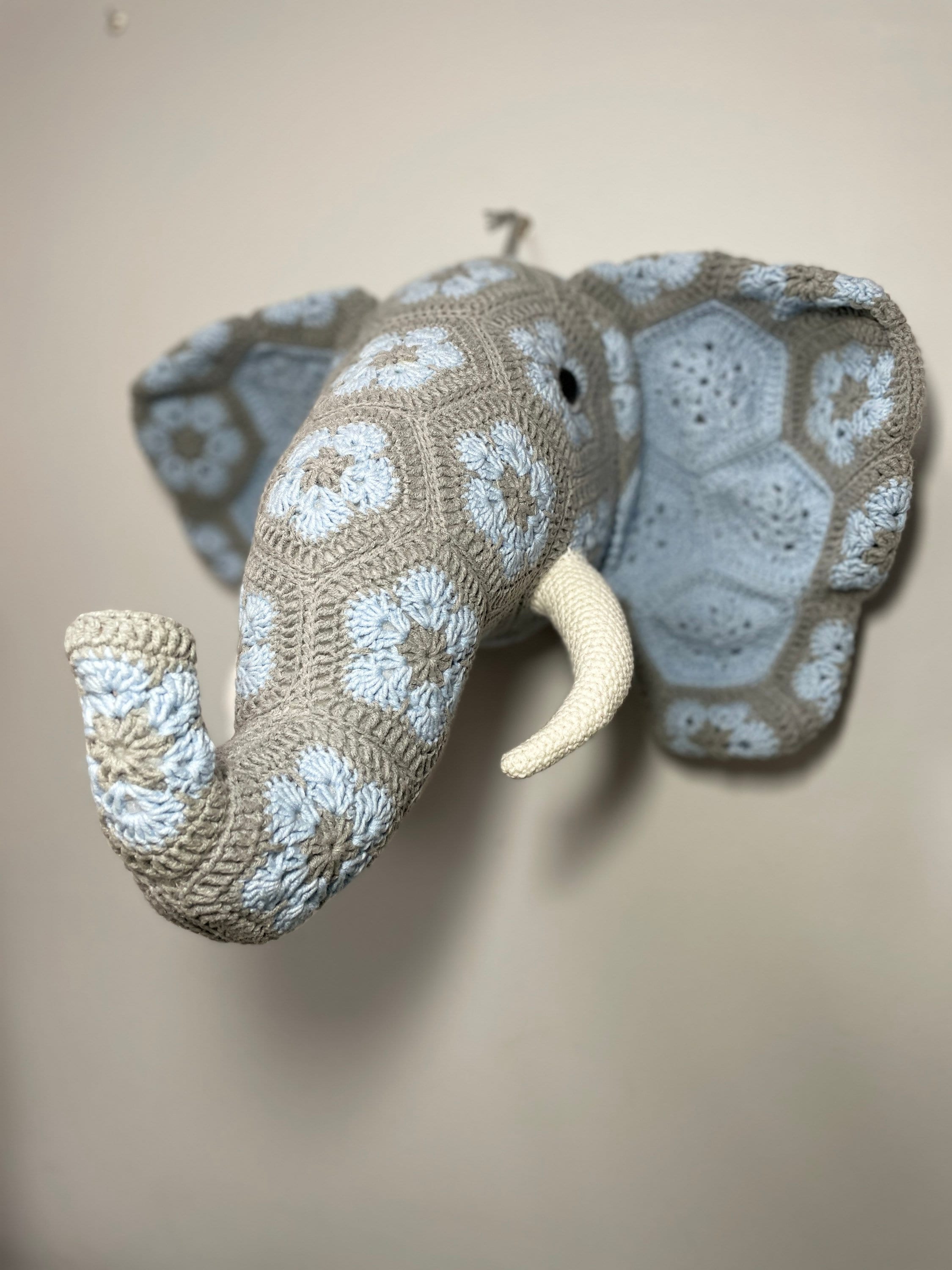Crochet Nelson the Elephant Head PDF Pattern: African Flower Faux ...