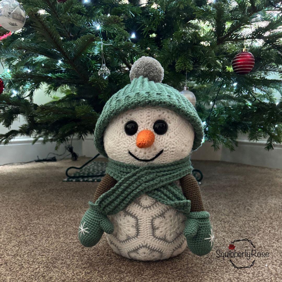 Meltin' John the African Flower Snowman Festive Ornament Pattern ...