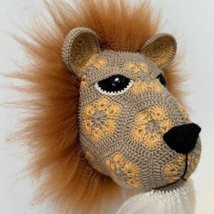 Ollie the African Flower Crochet Lion Head, PDF Pattern Only, Digital ...