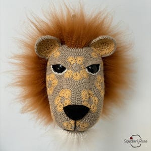 Ollie the African Flower Crochet Lion Head, PDF Pattern Only, Digital ...