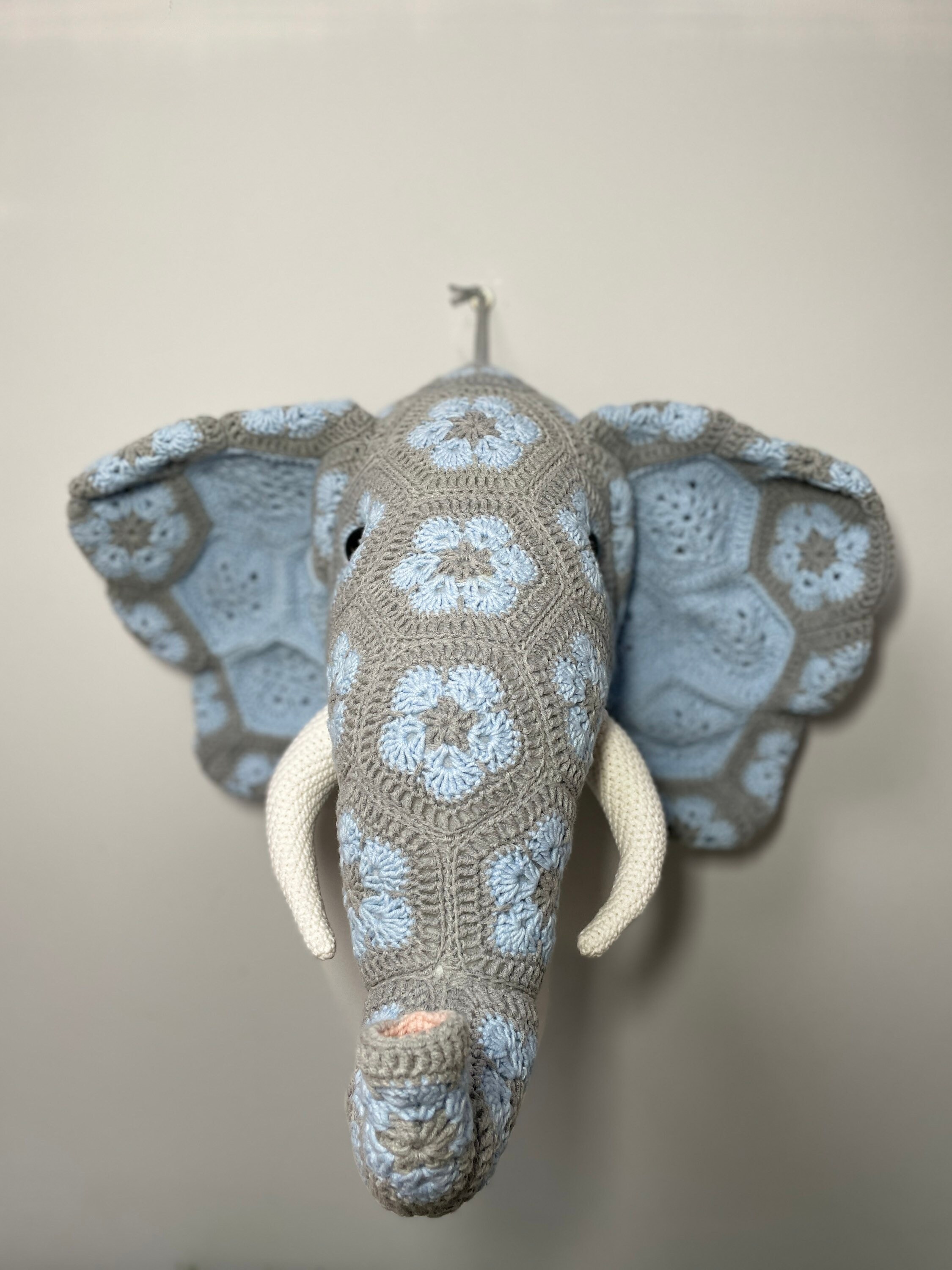 Crochet Nelson the Elephant Head PDF Pattern: African Flower Faux ...