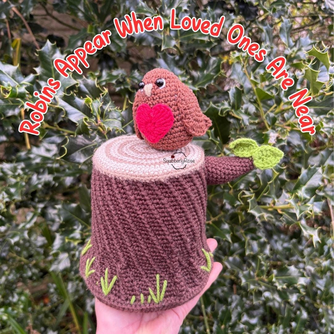 Tree Stump With Robin Crochet Doorstop Pattern, Digital Download, Pdf ...