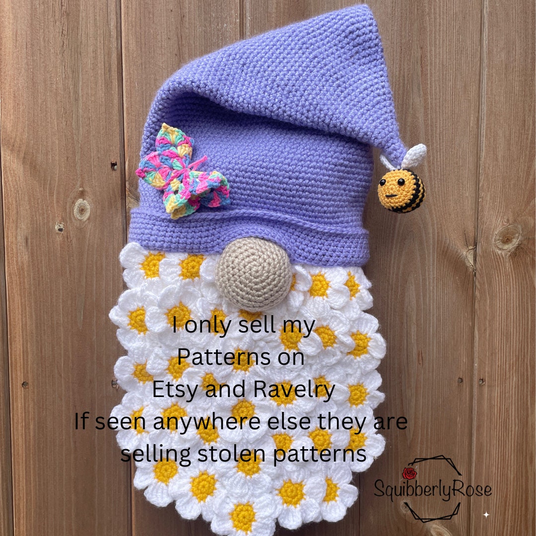 Crochet Spring Time Gonk, Gnome, Wreath Pattern, PDF, Digital Download ...