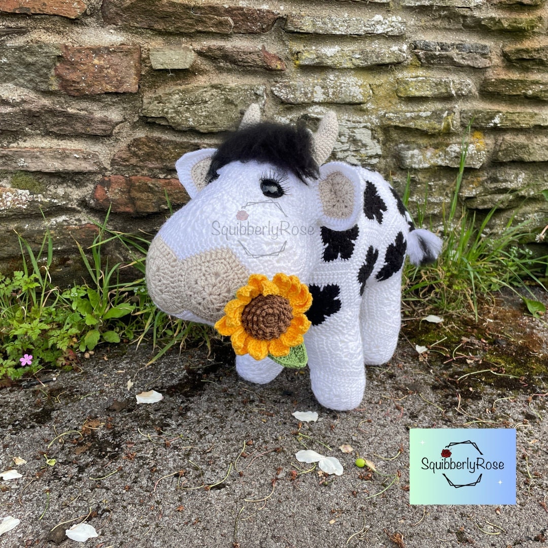 Bluebell the Crochet African Flower Cow Pattern, Pdf Pattern, Cow Gift ...