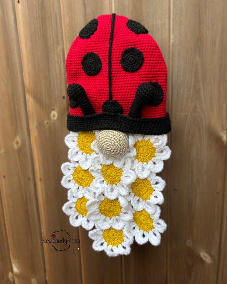 Crochet Ladybug, Ladybird Gonk, Gnome, Wreath Pattern Pdf, Download - Etsy