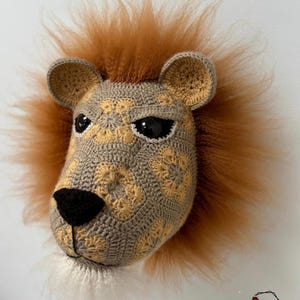 Ollie the African Flower Crochet Lion Head, PDF Pattern Only, Digital ...