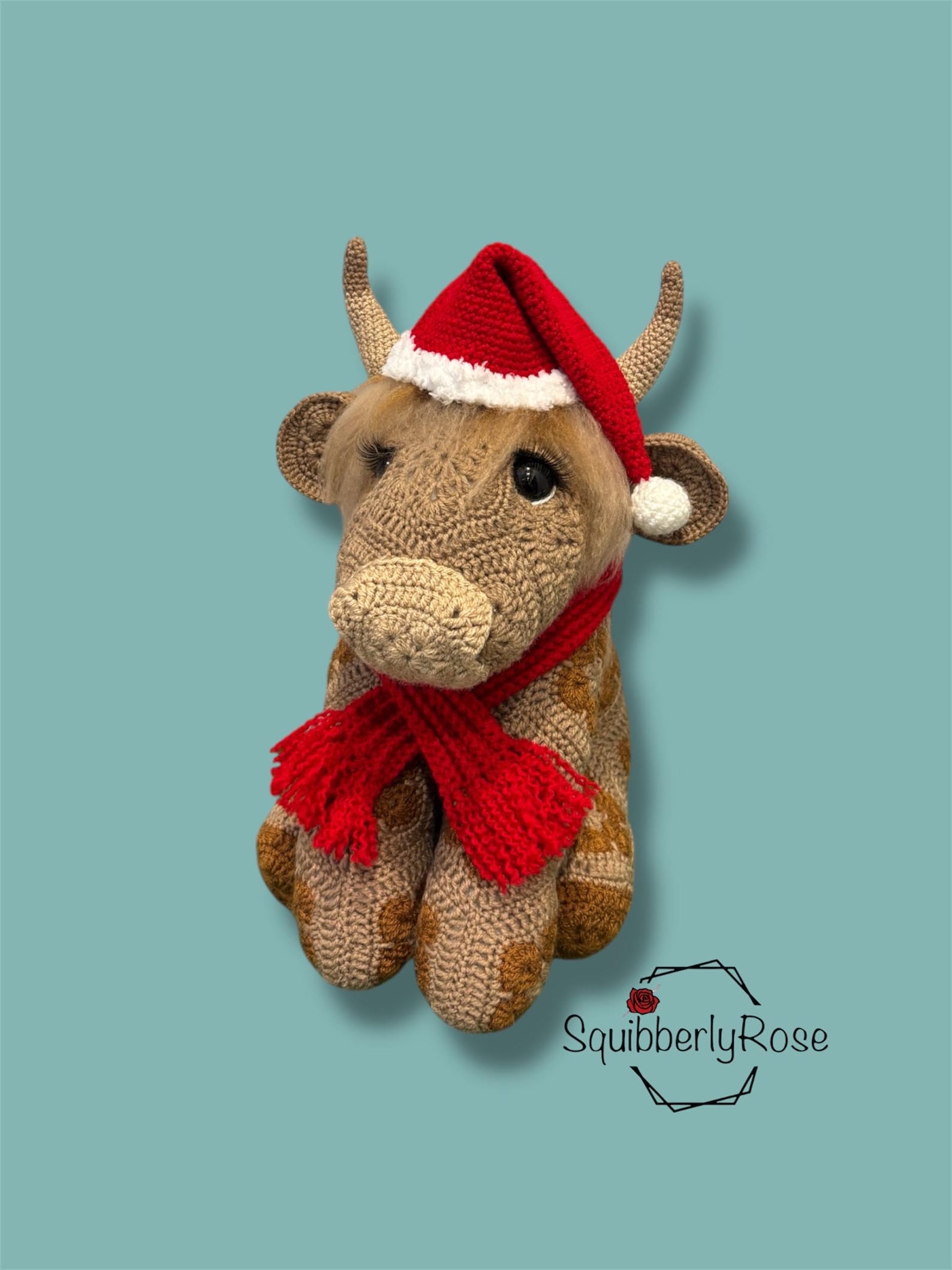 Oatie the African Flower Sitting Highland Cow Crochet Pattern,pdf ...