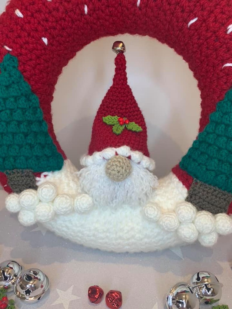 Crochet Christmas Gonk Gnome Wreath Pattern Pdf | Etsy UK