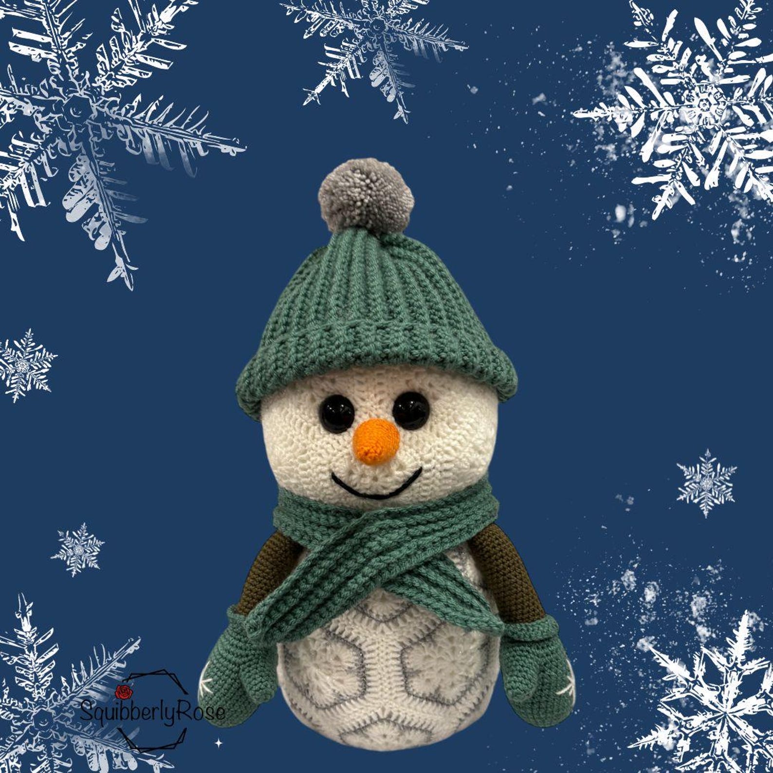 Meltin' John the African Flower Snowman Festive Ornament Pattern ...