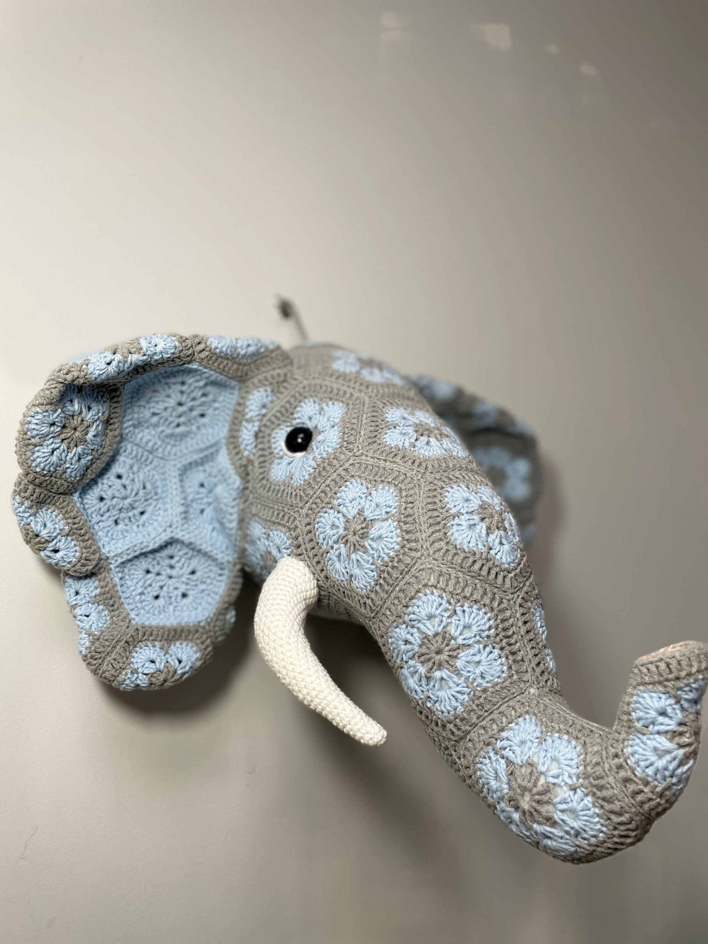 Crochet Nelson the Elephant Head PDF Pattern: African Flower Faux ...