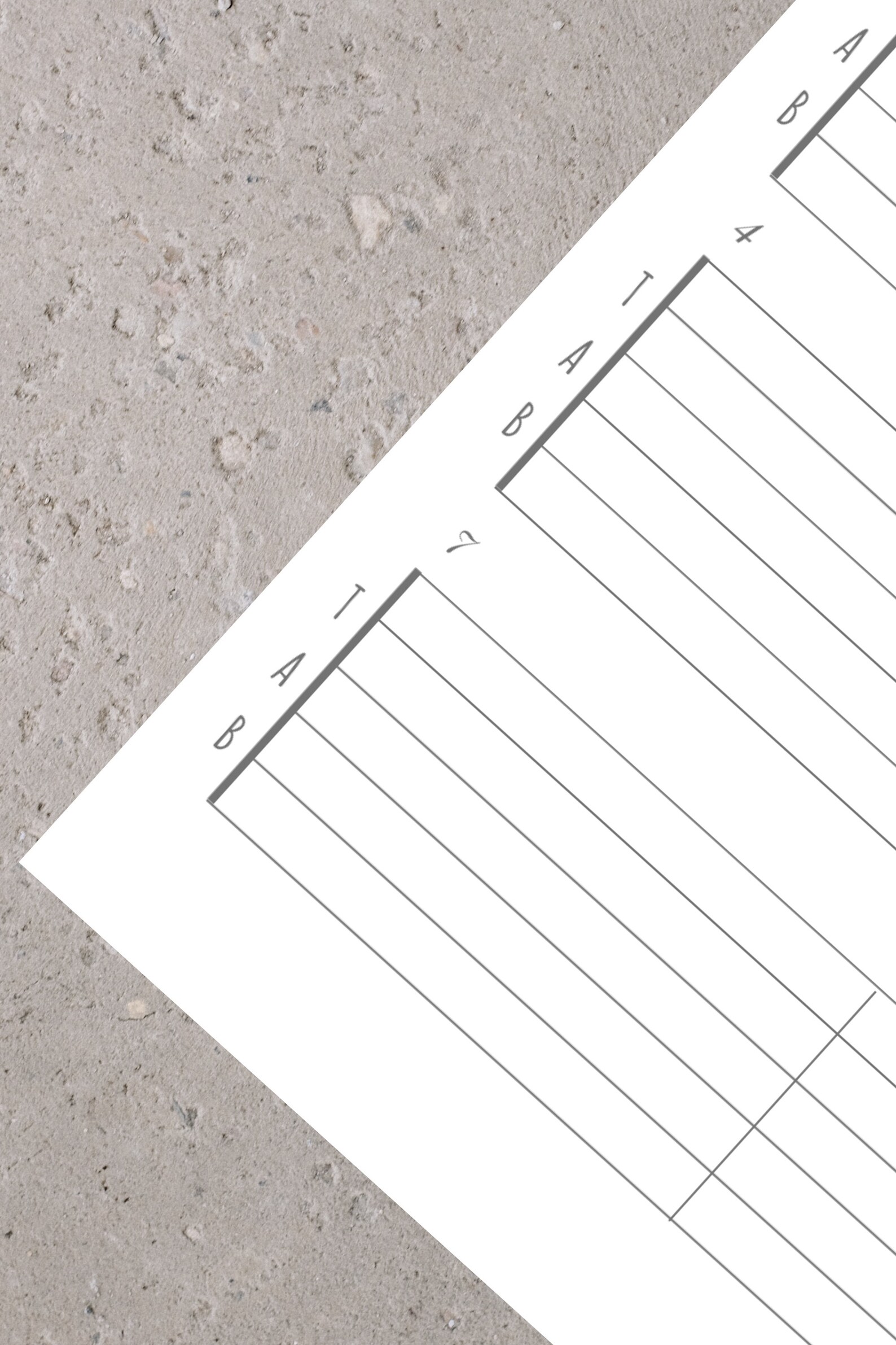 Guitar Blank Tabs & Chords Chart instant Download Blank Sheet Music ...