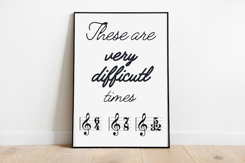 Funny Printable Music Poster, Music Teacher Gift Idea, These Are Very ...
