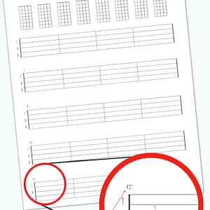 Banjo Blank Tabs and Chords Instant Printable Download (instant ...
