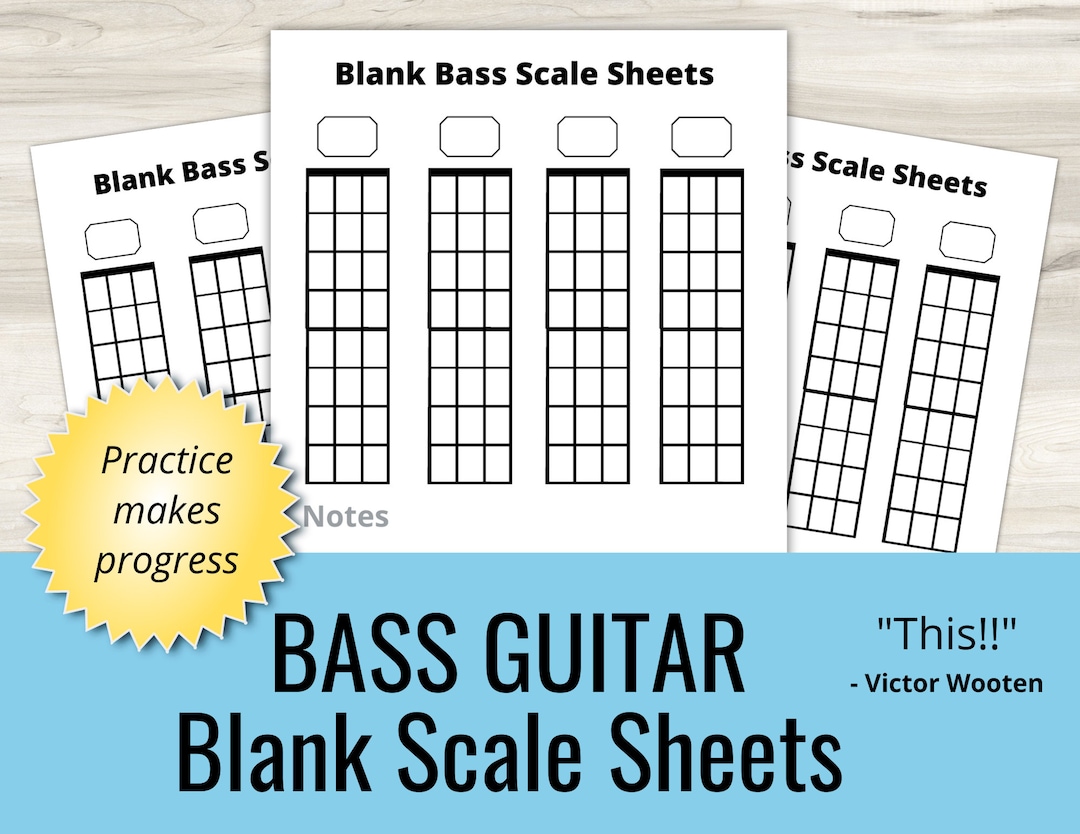 Blank Bass Guitar Scale Sheets (instant Download) Bassist Sheet ...