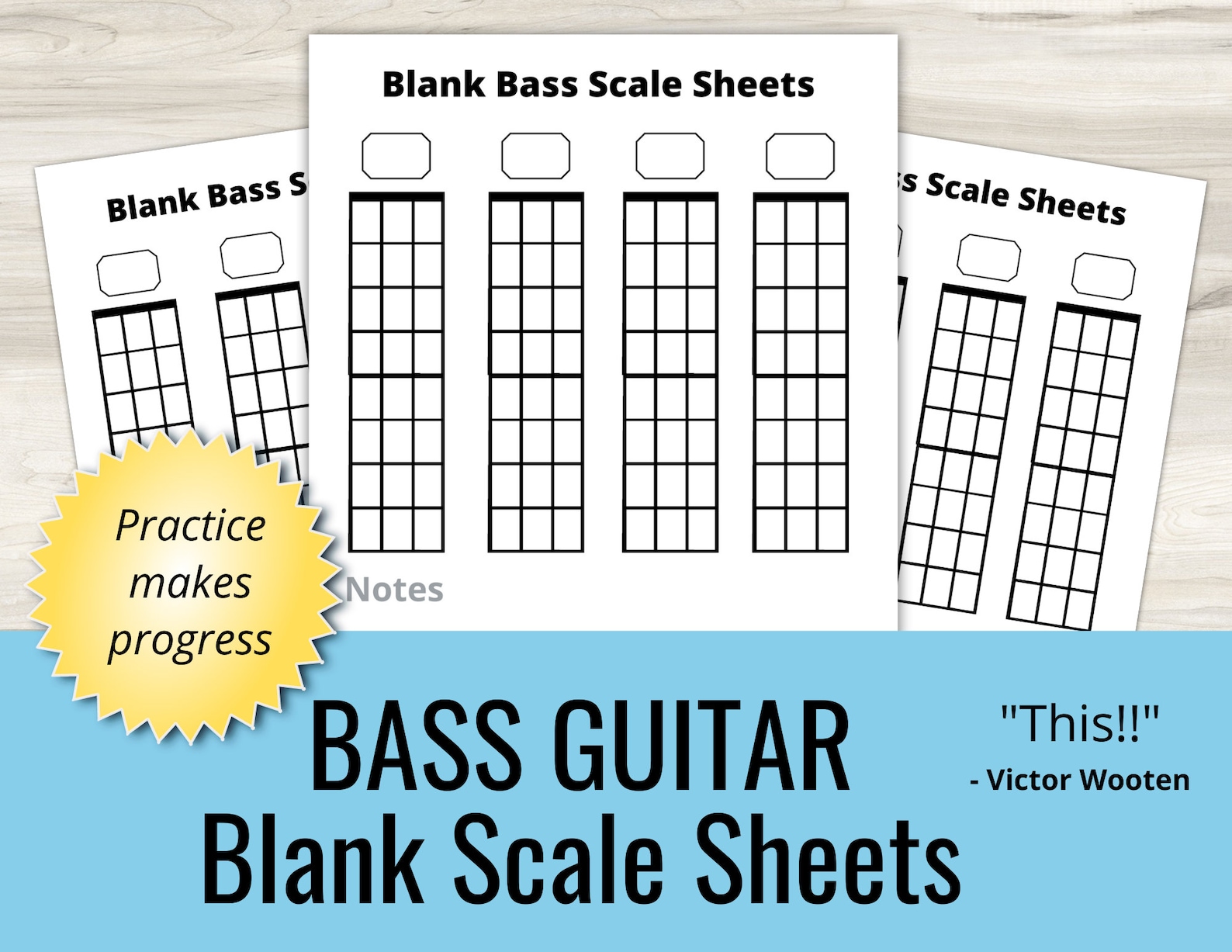 Blank Bass Guitar Scale Sheets (instant Download) Bassist Sheet ...