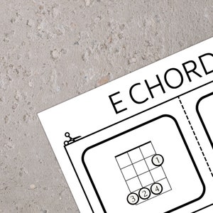 Ukulele Chord Flash Cards Printable at Home Ukelele Quiz Test Uke ...