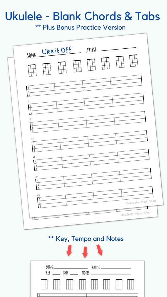 2021 Ukulele Chord Chart Template Fillable Printable Pdf Forms