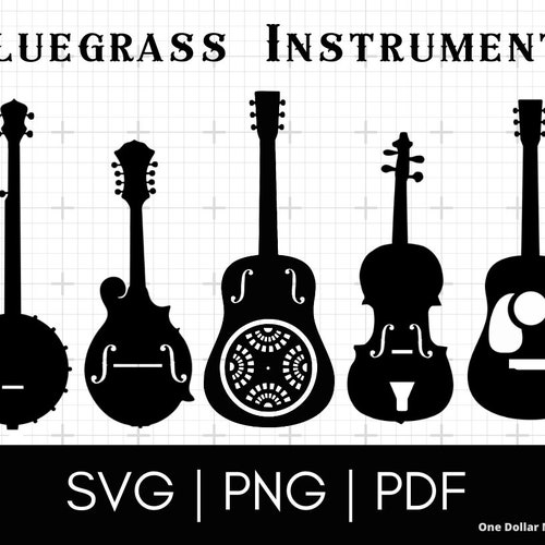 Bluegrass Music Instruments Clipart