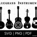 Bluegrass Instruments SVG PDF PNG Bundle Cricut Sublimation - Etsy Canada