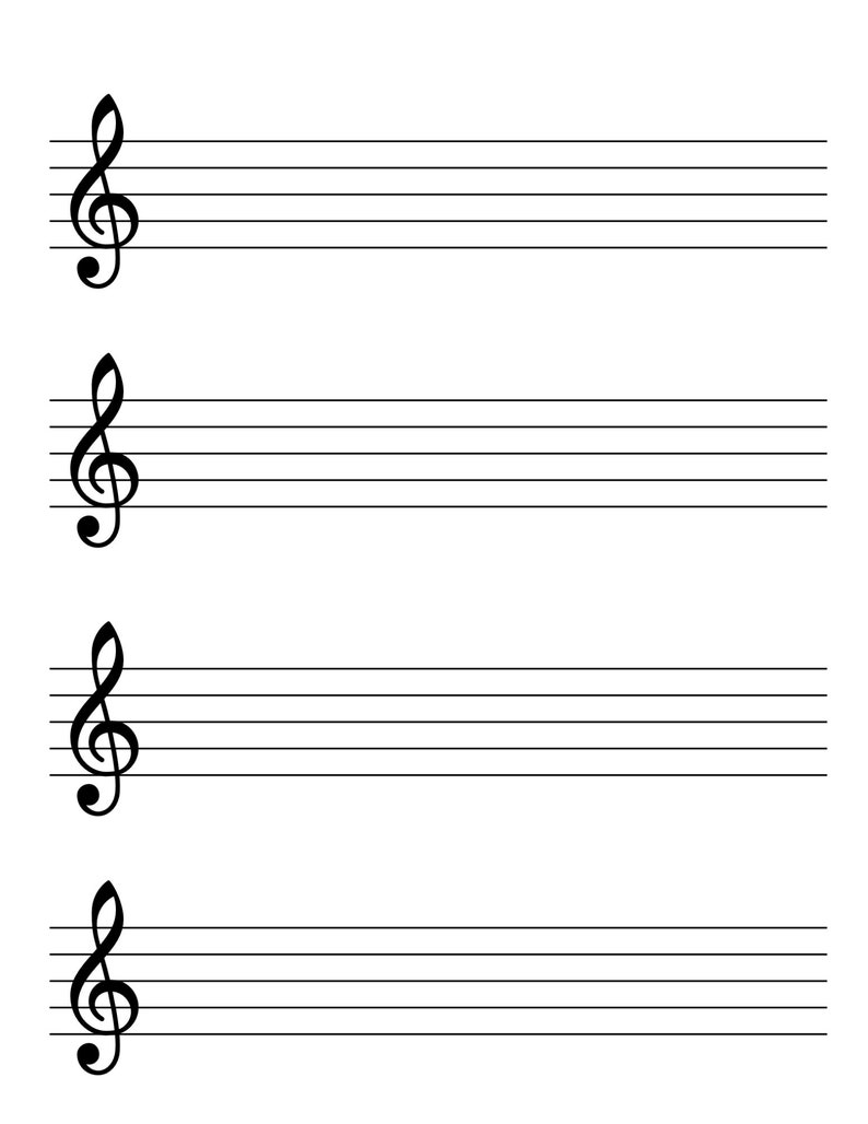 Very Large Music Notation Sheet, Printable Staff Paper Sight Vision ...