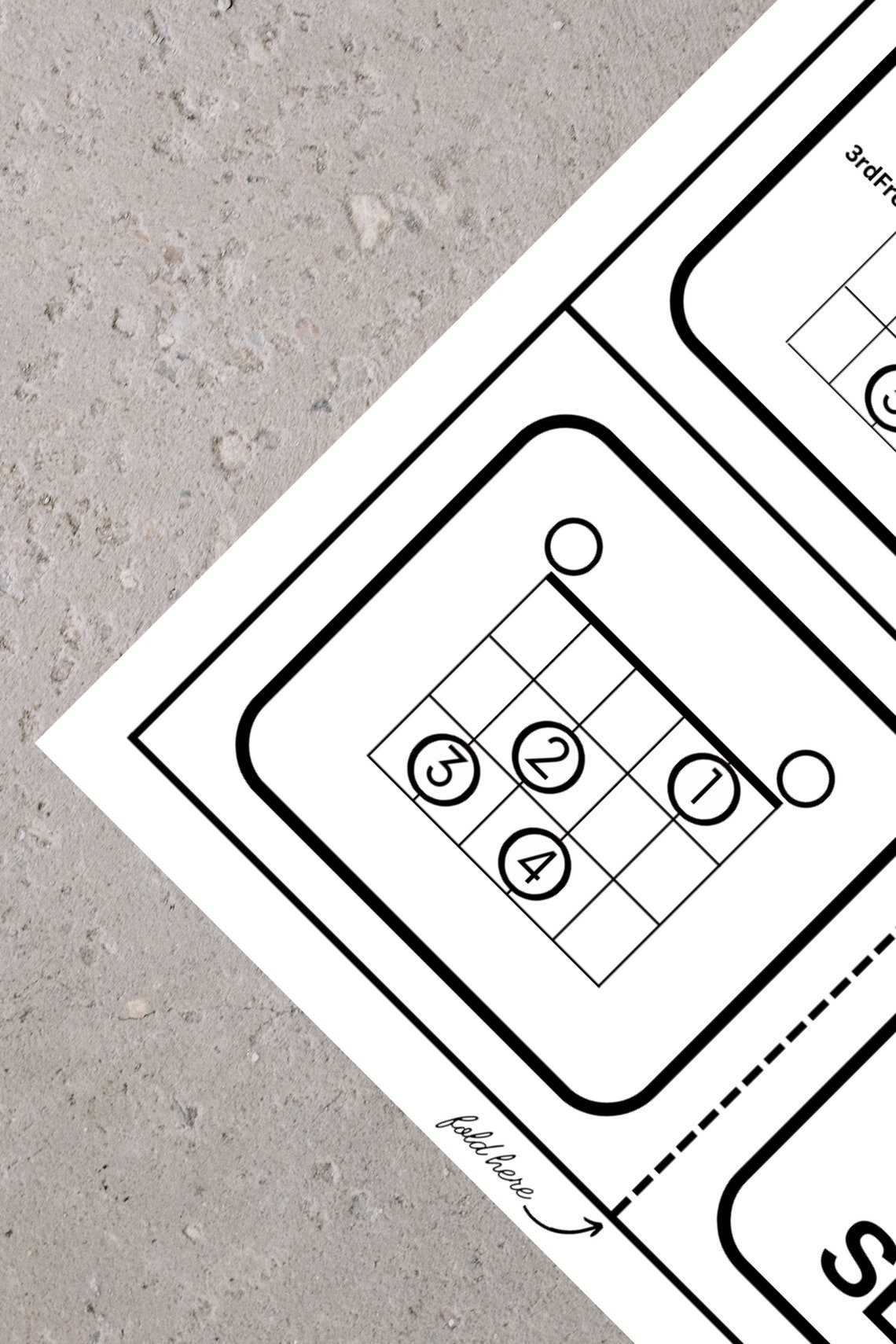 Guitar Chord Flash Cards Printable at Home Music Quiz Test Index Card ...