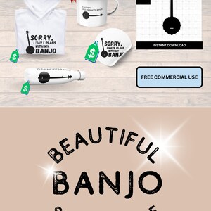 Bluegrass Banjo SVG: 5-string Instrument, Cricut Silhouette (digital ...
