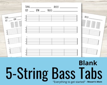 Bass Blank Chart - Etsy
