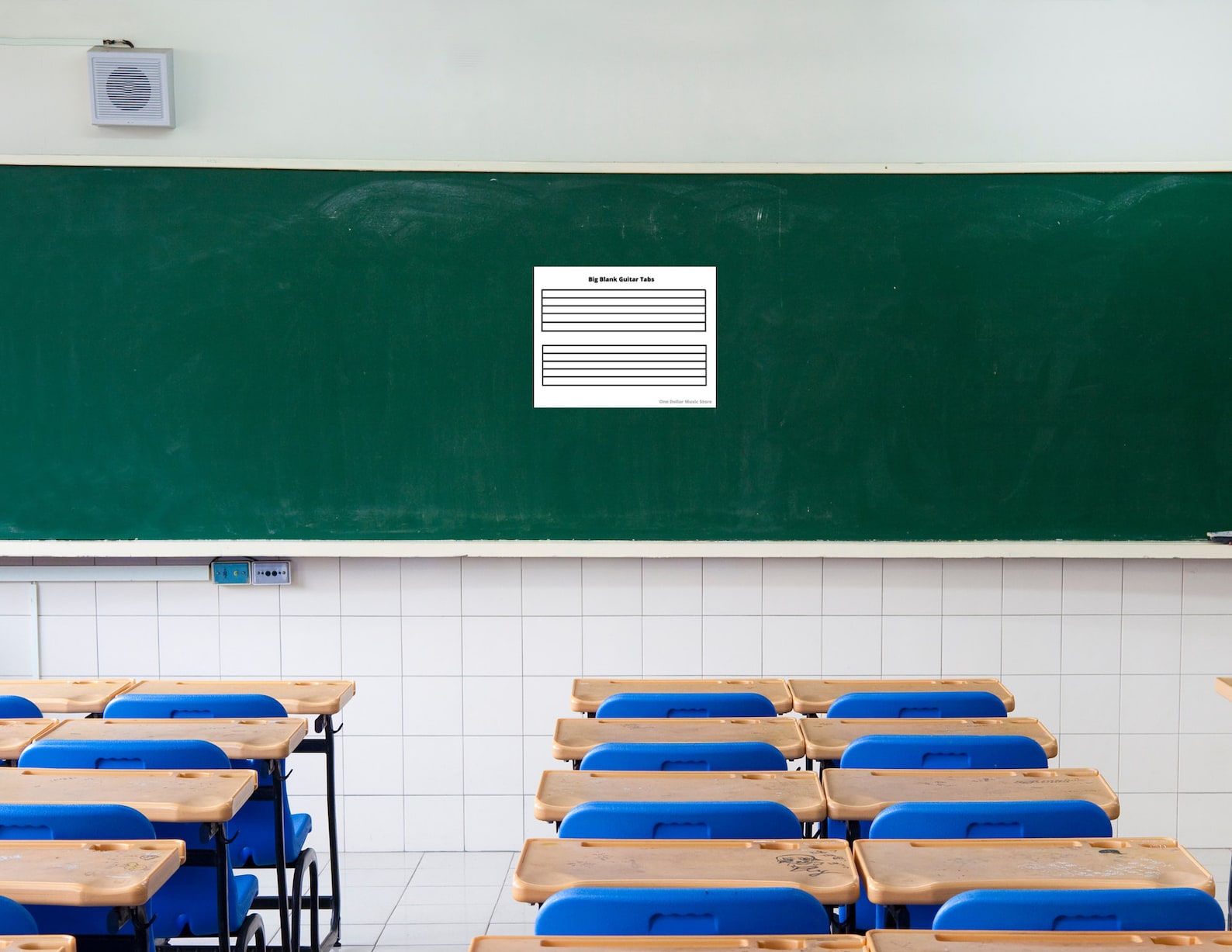 Big Blank Guitar Tab Sheet (instant Download - Large Print), Guitar ...