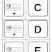 Bass Clef Music Note Flash Cards Printable at Home Flashcards for ...
