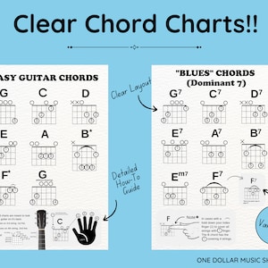 Printable Beginner Guitar Chords Chart Learn How to Play Sheet Music ...