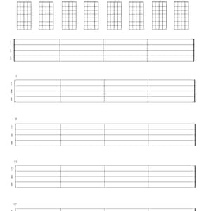 Banjo Blank Tabs and Chords Instant Printable Download (instant ...