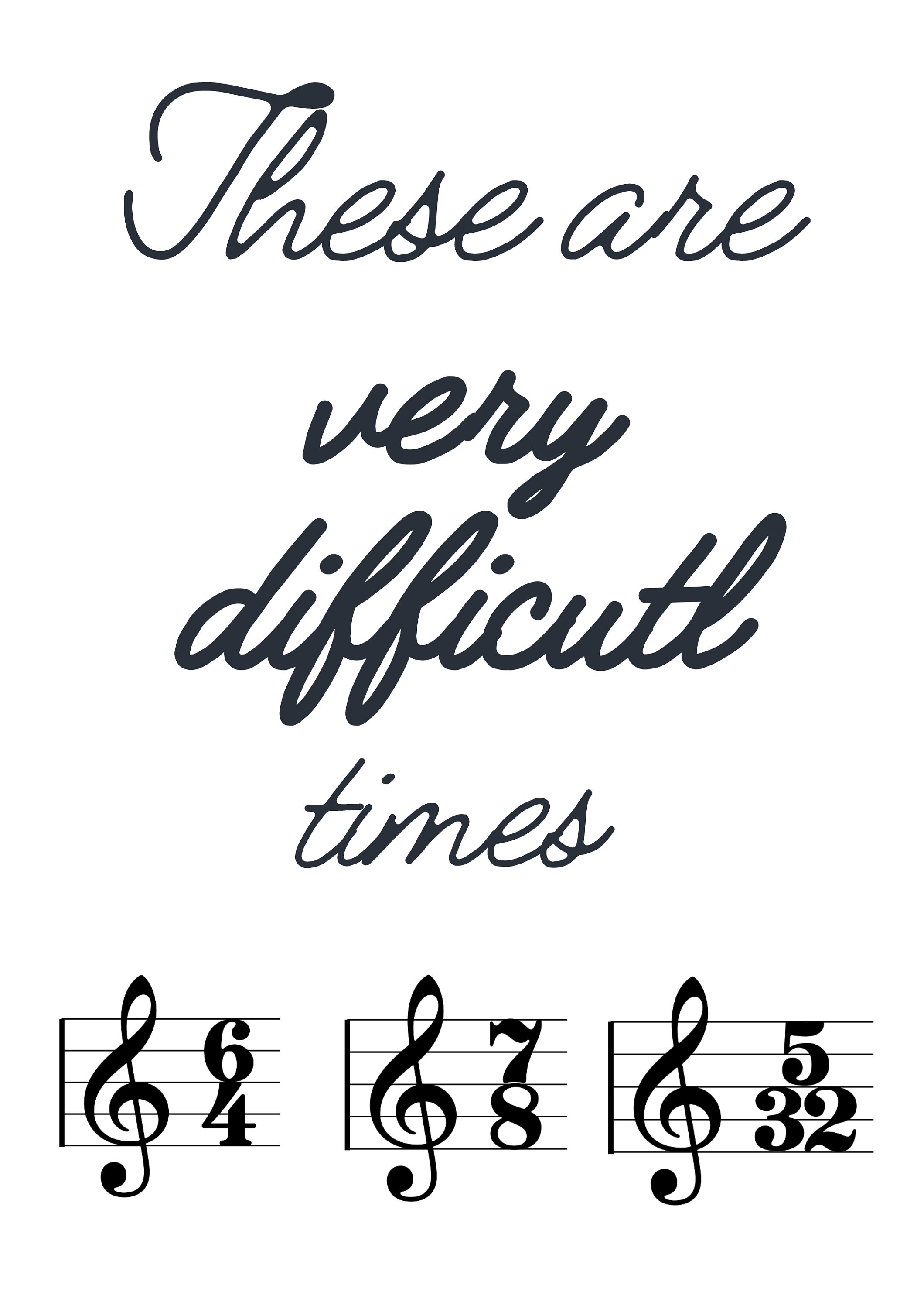 Funny Printable Music Poster Music Teacher Gift Idea These | Etsy