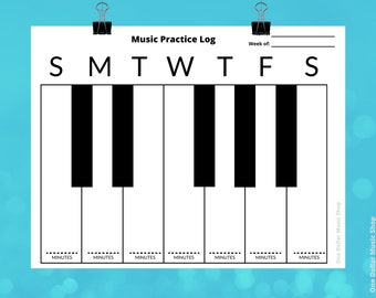 Piano Habit Tracker Practice Log (instant Download) Music Education ...